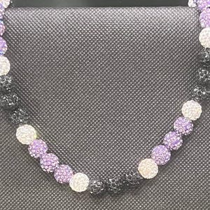 Bling Rhinestone Necklace - Purple and Black - Vikings - Jj-jefferson ...
