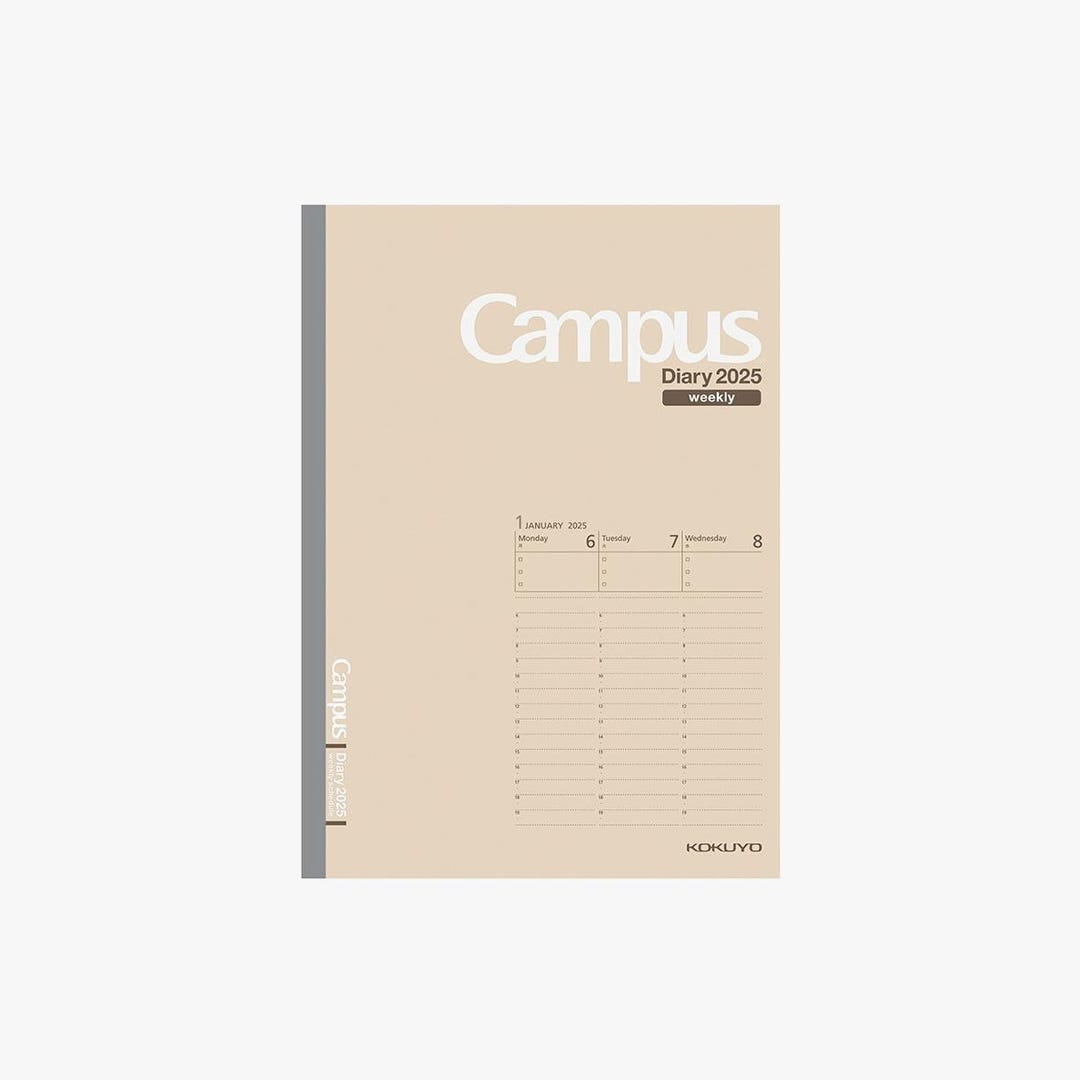 Kokuyo Campus Diary 2025 Weekly Vertical Semi-b5 Light Brown CWVLS-B5-25 - Etsy