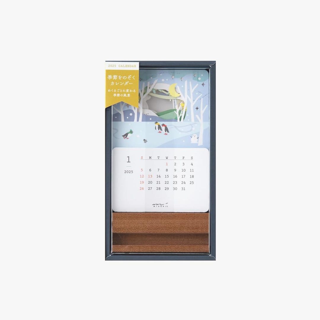 Midori Seasonal Calendar 2025 Desktop Scenery 31321006 - Etsy