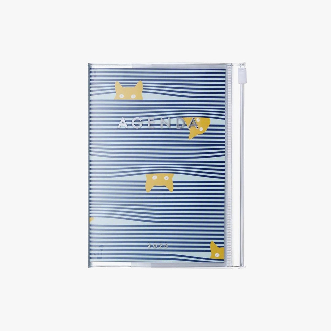 Mark's Diary 2025 September 2024 Start Weekly Vertical A6 Cat Blue ...