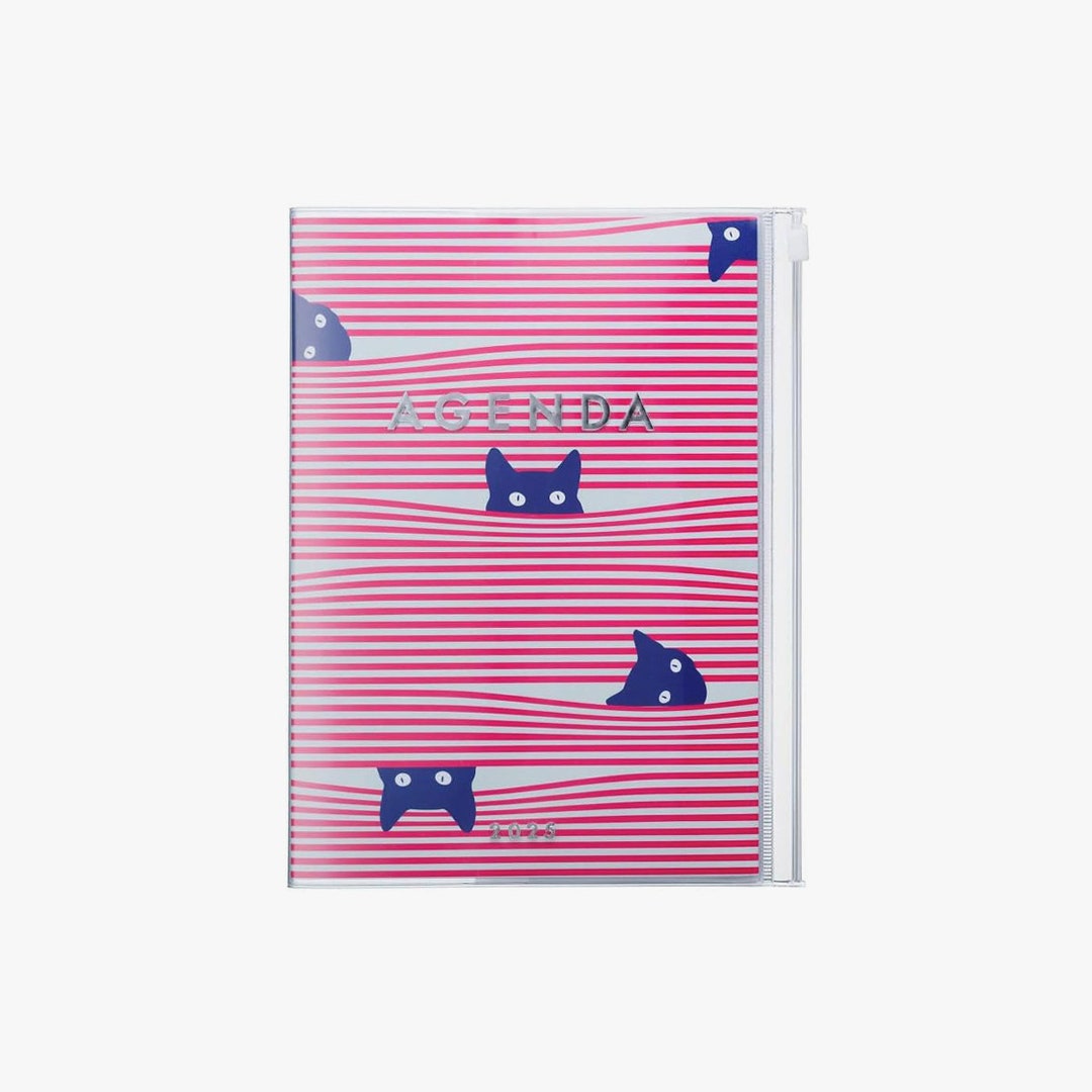 Mark's Diary 2025 September 2024 Start Weekly Vertical A5 Cat Pink ...
