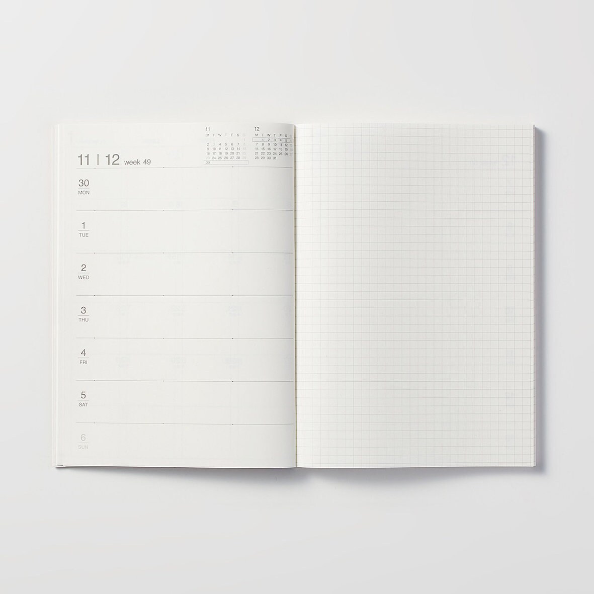 Muji Notebook Diary 2021 Monthly Weekly Start From Monday 2020 | Etsy