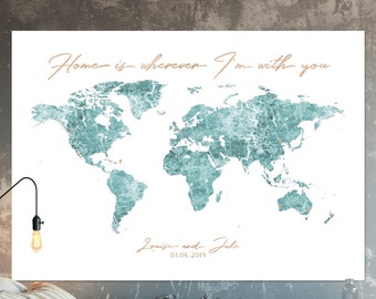 Custom world map | Etsy