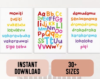 Fijian Alphabet - Etsy Ireland