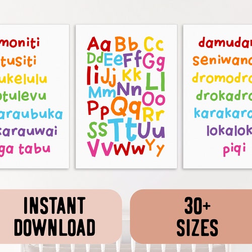 Fiji Days of the Week Digital Print // Fijian Language Fiji - Etsy