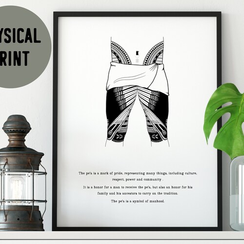 Samoa Pe'a Tatau Physical Print - Etsy