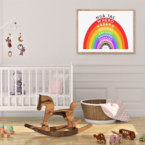 Maori Language Rainbow Colours Digital Print - Te Reo Māori - Nursery ...