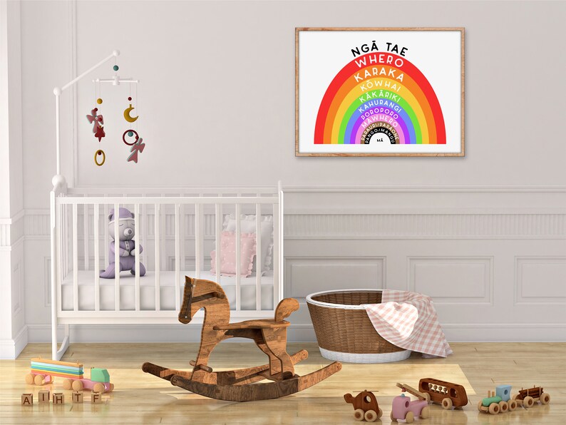 Maori Language Rainbow Colours Digital Print Te Reo Māori | Etsy