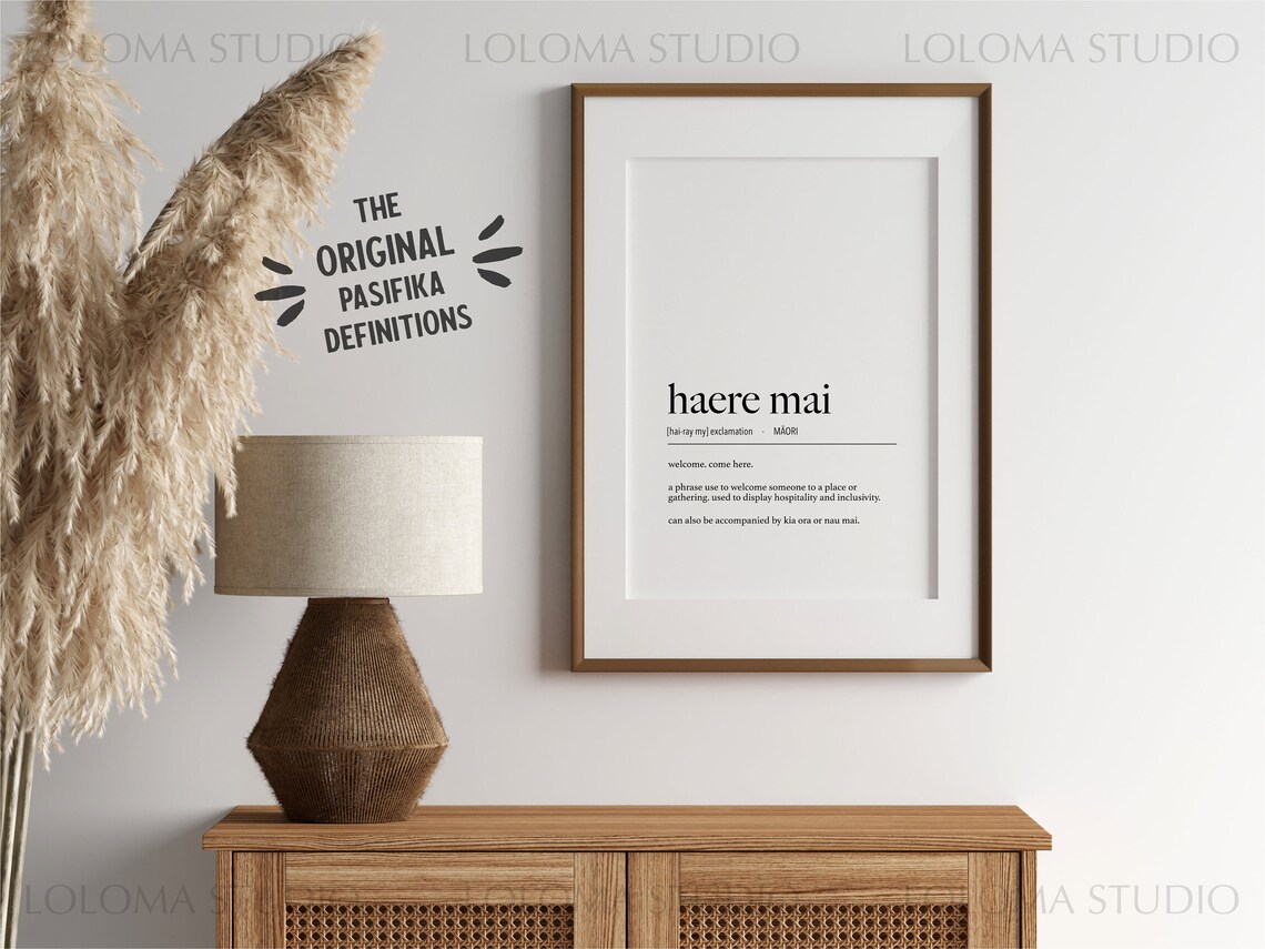 Haere Mai (welcome) Definition Digital Print - Te Reo Maori - New ...
