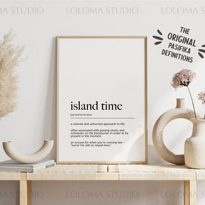 Island Time Definition Digital Print, South Pacific, Polynesia ...