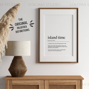 Island Time Definition Digital Print, South Pacific, Polynesia ...