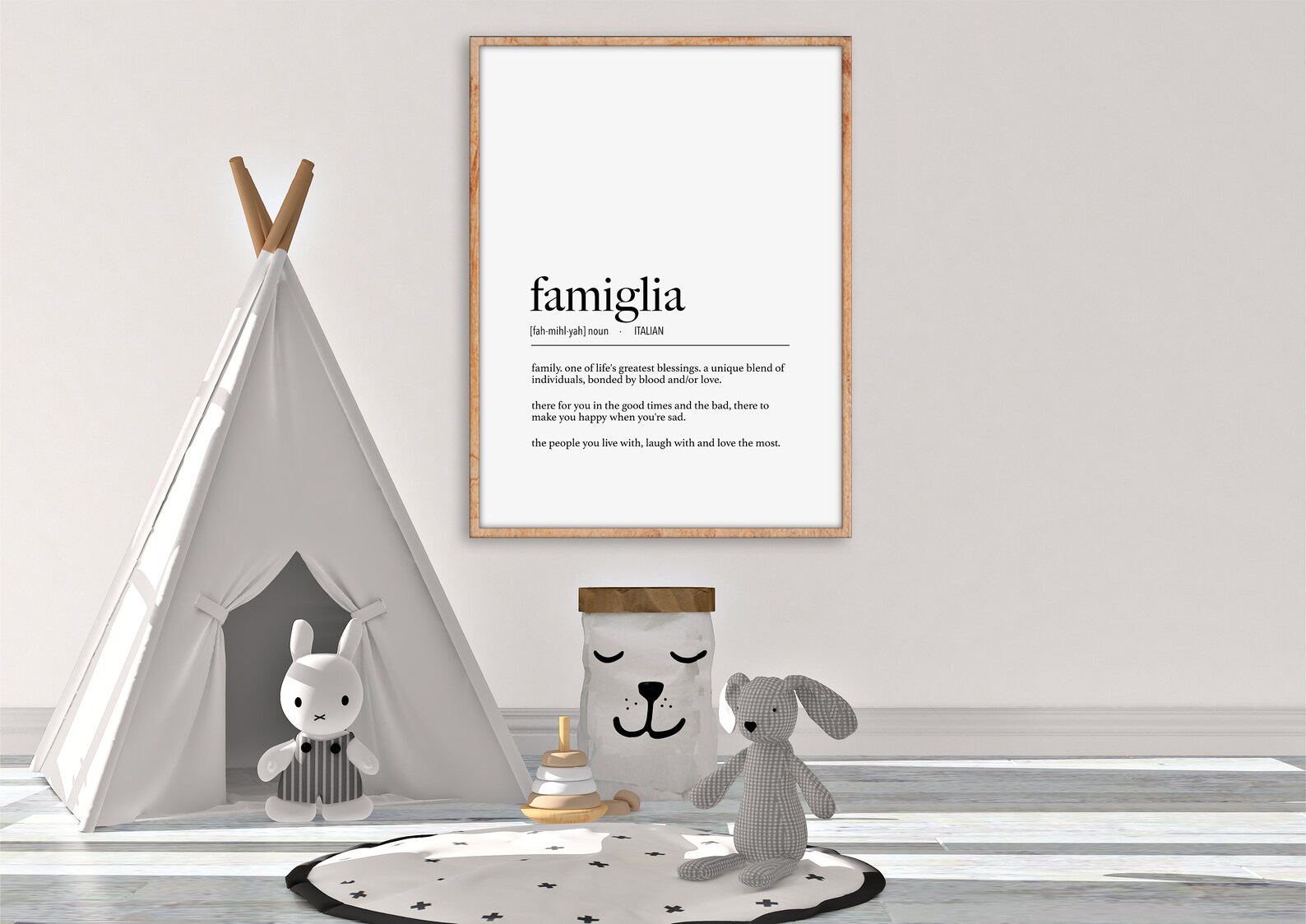 Italian Famiglia (family) Definition Digital Print / Italian Print ...