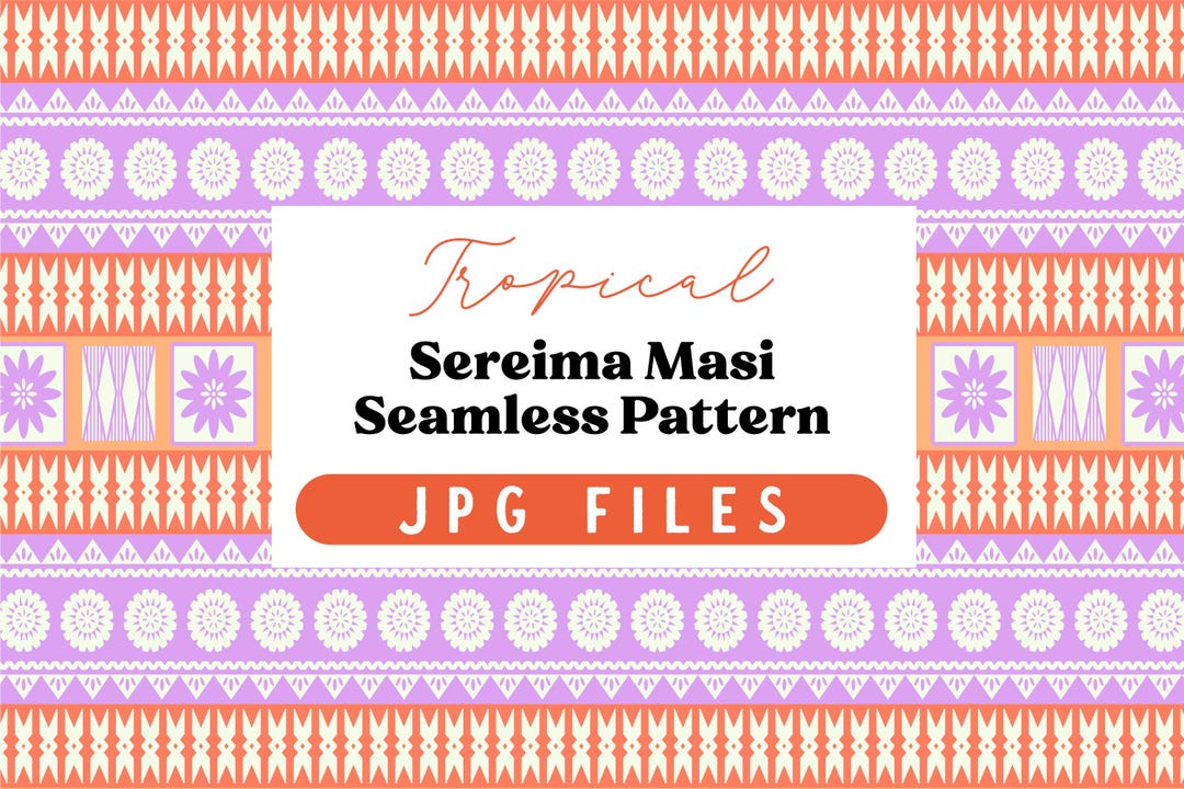 Seamless Fijian Masi Tropical Pattern - Modern Masi - Fijian Culture ...