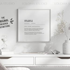 Mana (supernatural Force) Definition Digital Print - Polynesian ...