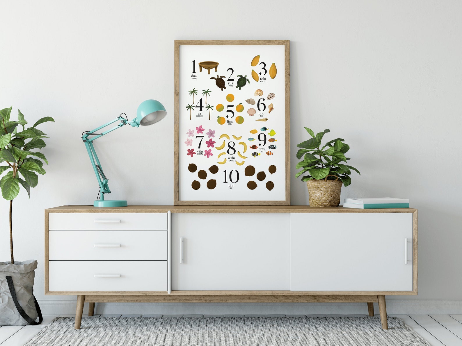 Fiji Illustrated Numbers 1-10 Digital Print | Etsy Australia