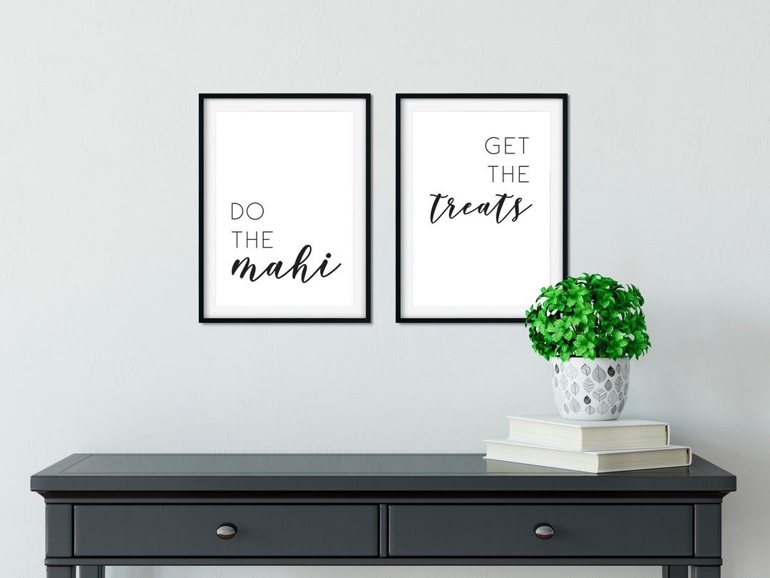 Digital Do the Mahi, Get the Treats double Maori New Zealand Print / Set of 2 / Instant Download ...