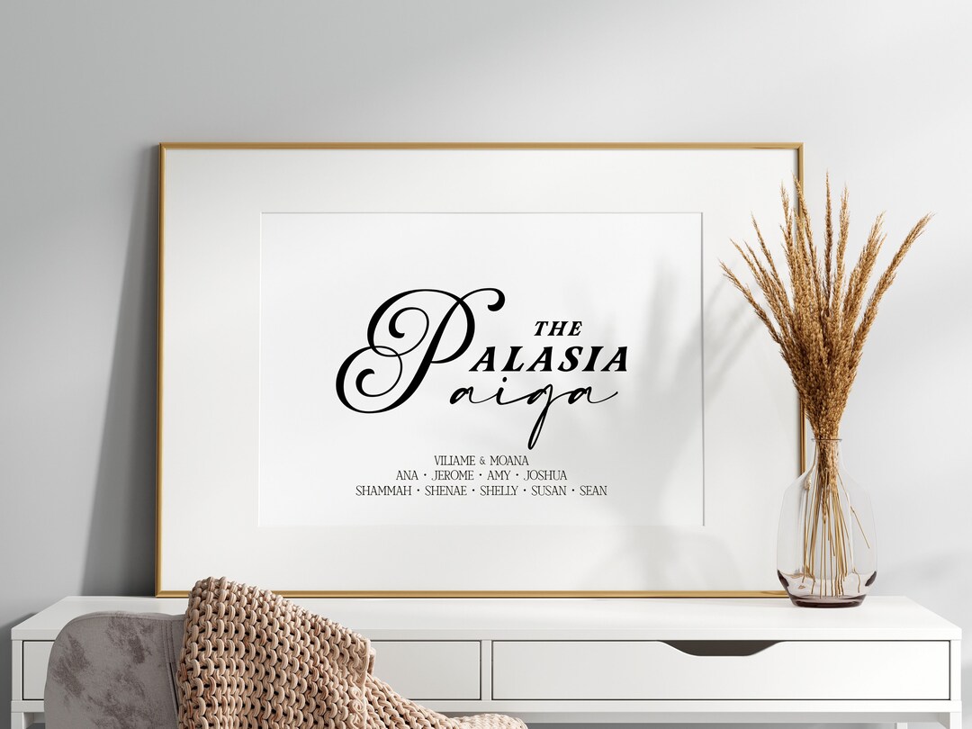 Samoa Custom Aiga (family) Name Print Style 2 // Samoan Aiga Custom ...