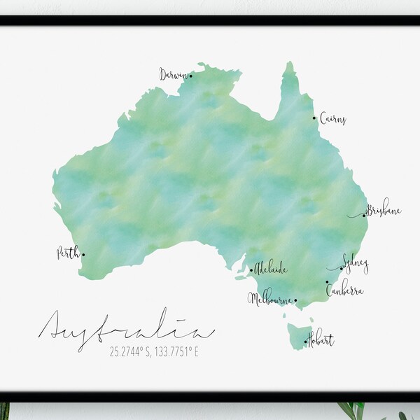 Australia Map Poster - Etsy