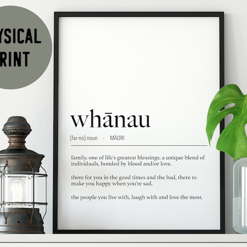 Maori Print Whanau Definition Print Whanau Poster New - Etsy