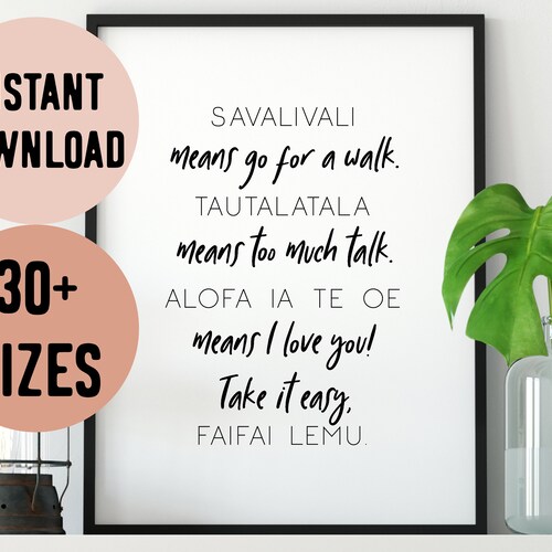 Samoa Aiga family Definition Digital Print - Etsy