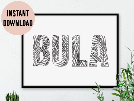 Fiji Bula Tropical Palm Digital Print / Landscape | Etsy