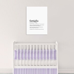 Italian Famiglia (family) Definition Physical Print / Italy Gift Idea ...