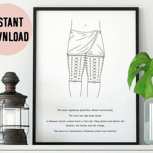 Samoan Malu Hands Polynesian Artwork on 8x8 Canvas | Etsy