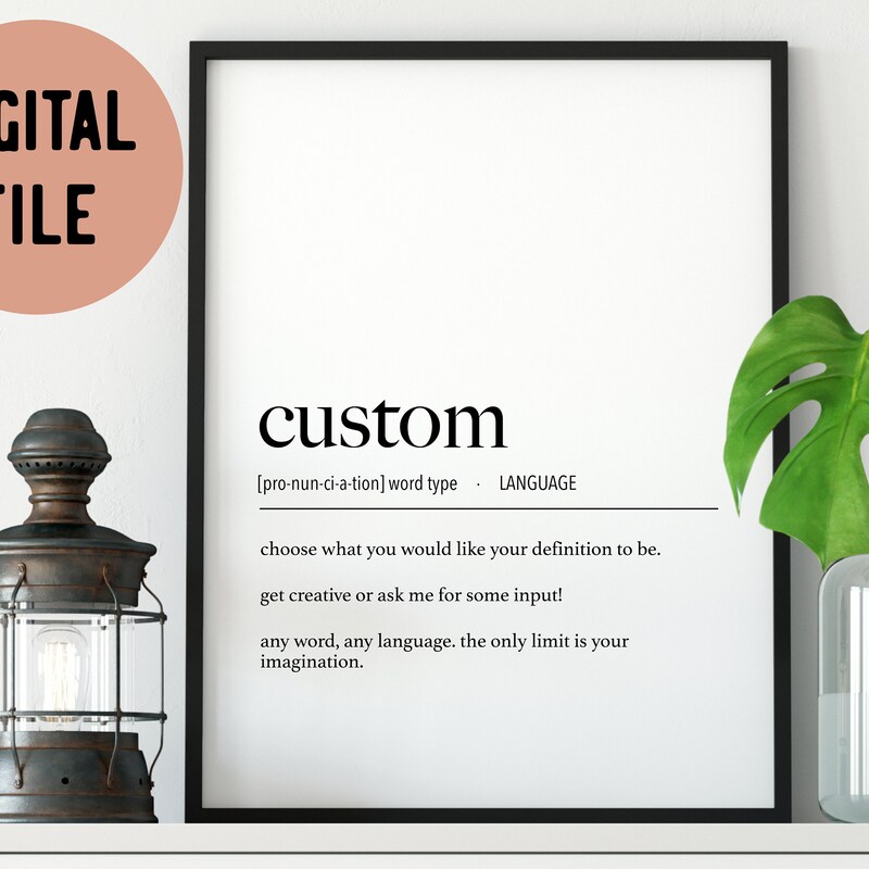 Word Definitions - Etsy