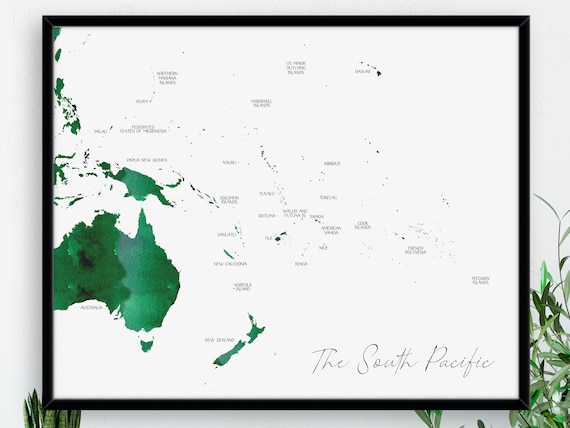 Blank Pacific Islands Map