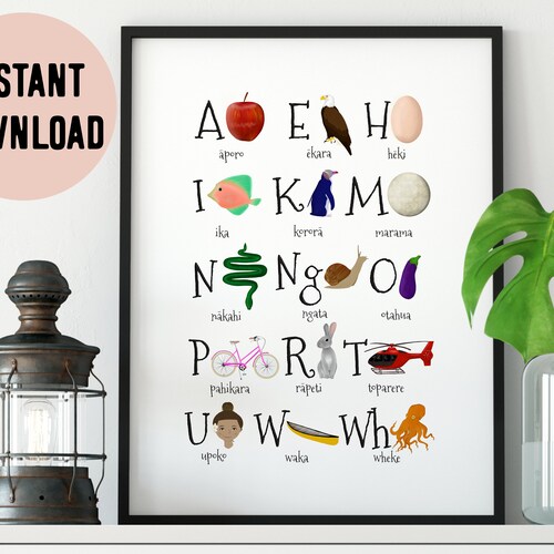 Digital Te Reo Maori Arapū alphabet Song New Zealand Print - Etsy Canada