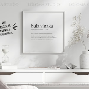 Bula Vinaka (hello) Definition Digital Print - Fijian Art - Itaukei ...