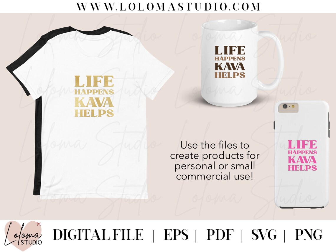 Fiji Life Happens Kava Helps SVG Design SVG Cut Files - Etsy