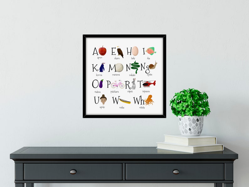 New Zealand Te Reo Maori Illustrated Arapū (alphabet) Physical Print ...
