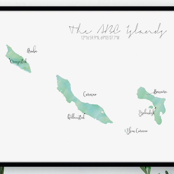 Aruba Map Print - Etsy