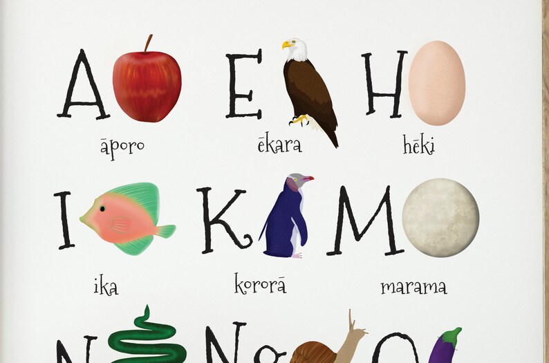 New Zealand Te Reo Maori Illustrated Arapū alphabet Digital - Etsy Ireland