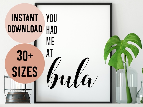 Fiji Bula Print You Had Me at Bula hello Fiji Islands - Etsy New Zealand