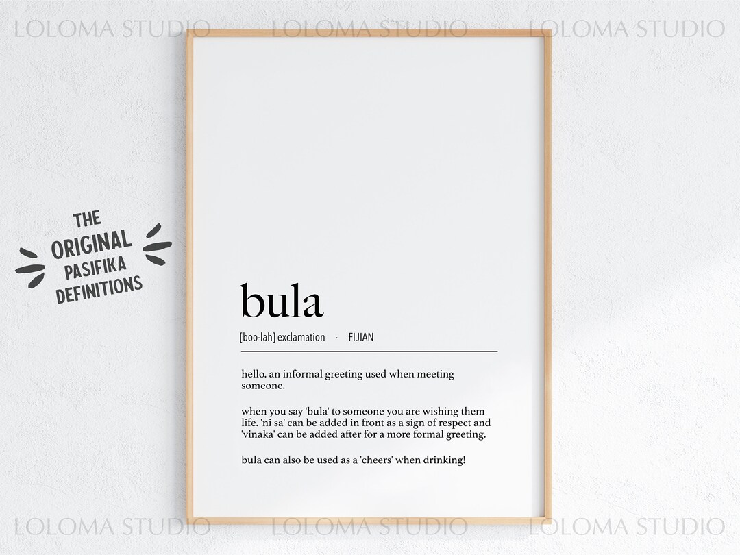 Bula hello Definition Digital Print Fijian Art Itaukei Print Fijian ...