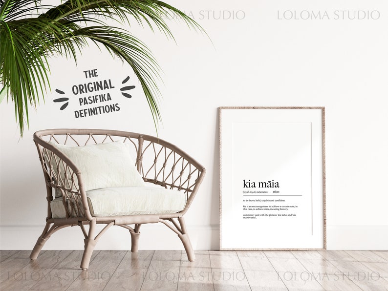 Kia Māia (be Brave) Definition Digital Print - Te Reo Maori - New ...
