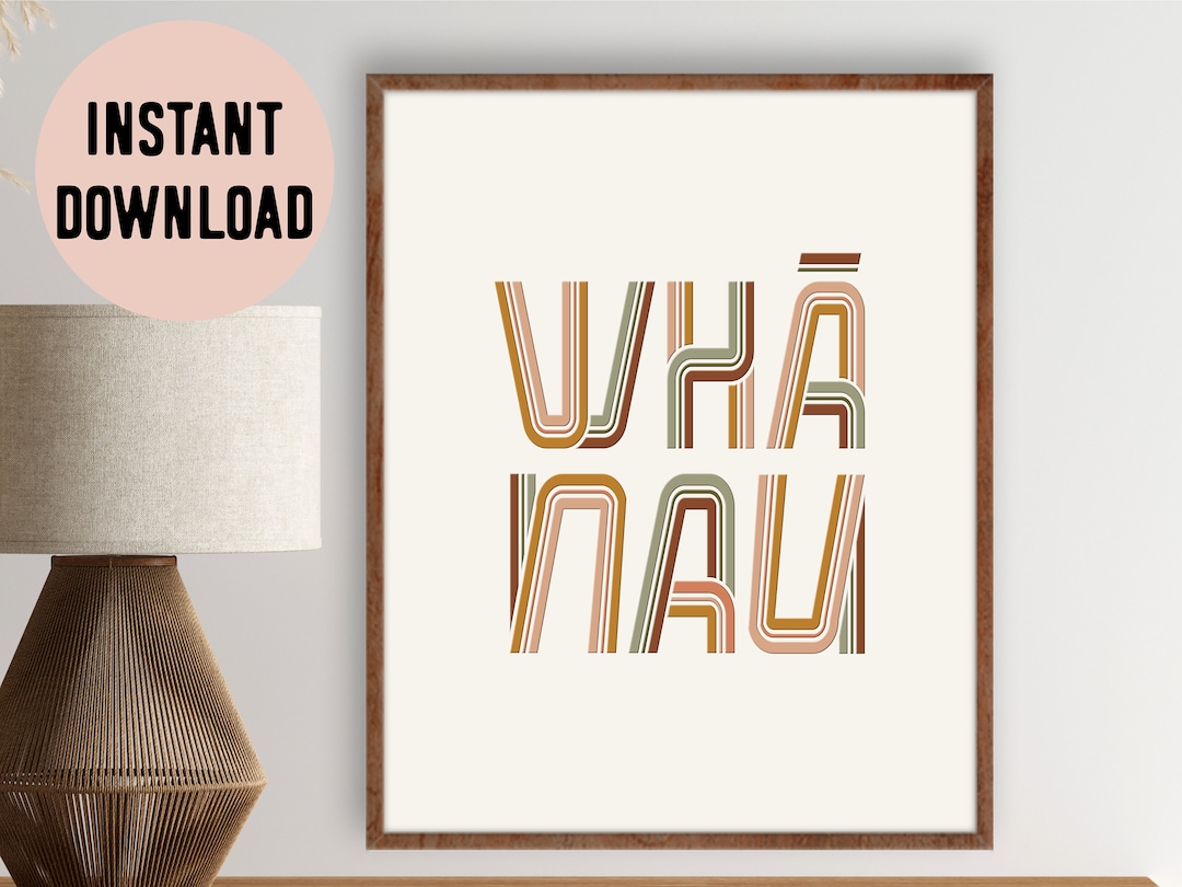 Digital New Zealand Maori Whanau (family) Lines Neutral Digital File - Etsy