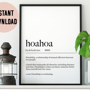 New Zealand Maori Hoahoa (friendship) Definition Digital Print - Etsy