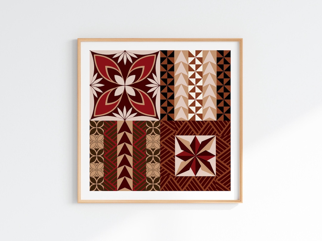 Samoa Siapo Pattern Digital Print / Samoan Art / Polynesian Decor ...