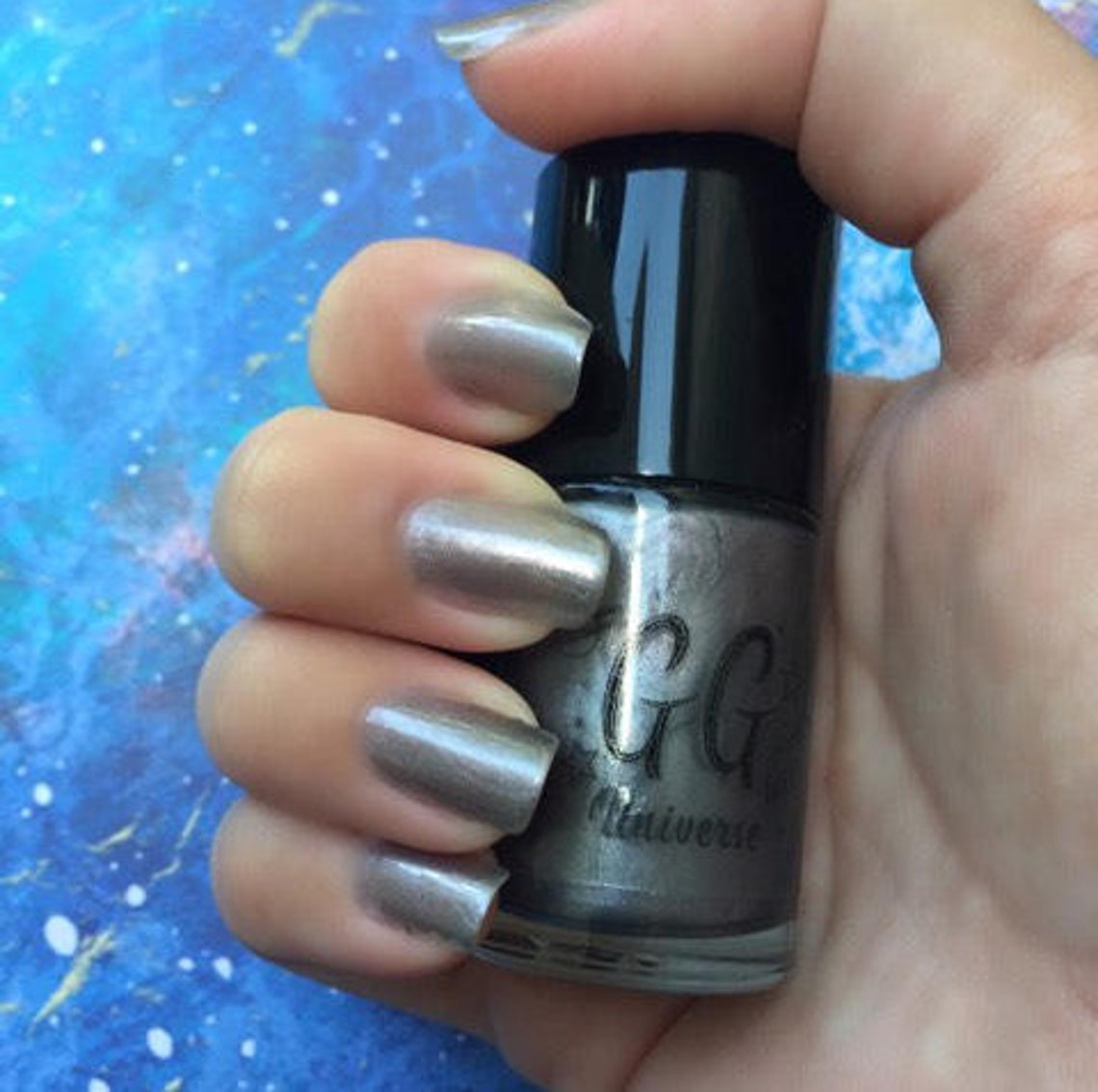 Xenomorph - Shimmery Grey Nail Polish With Subtle Pink Shimmer - Etsy