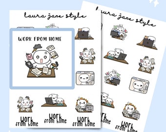 Work From Home Stickers - Etsy