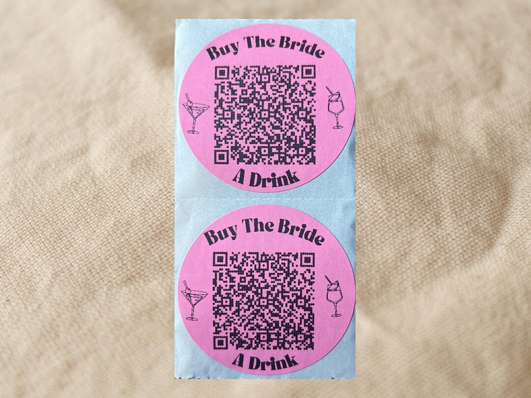 Buy the Bride a Drink Sticker | Venmo Sticker | Venmo QR Sticker ...