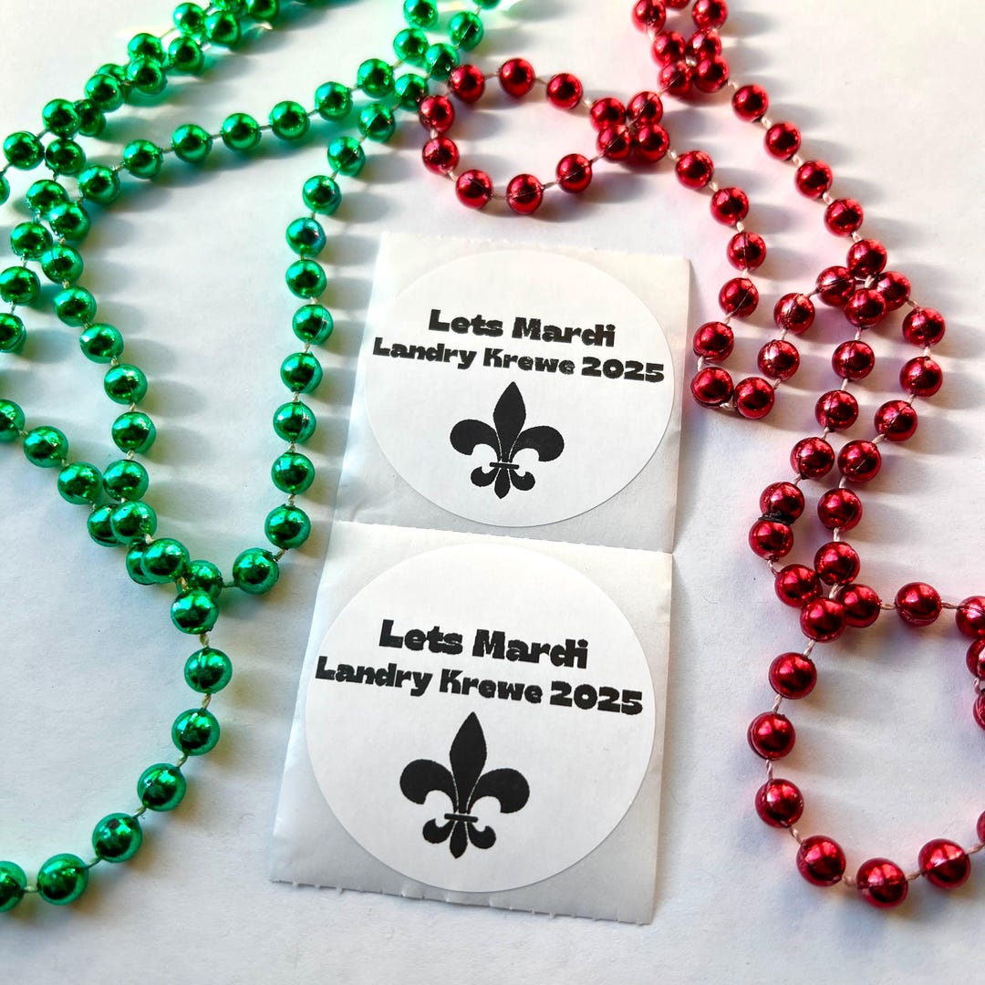 Mardi Gras Party Favor Stickers, Mardi Gras Treat Bag Labels, Mardi ...