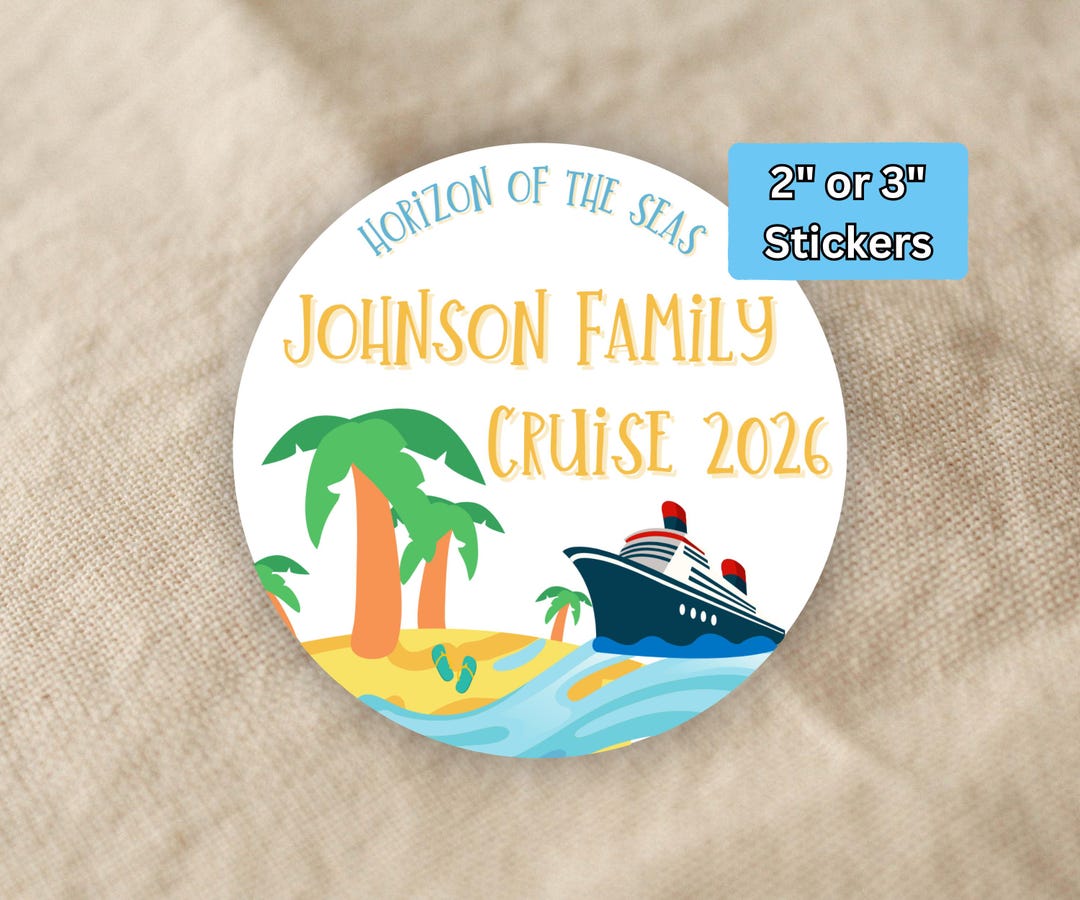 Family Cruise Sticker, Custom Personalized Family Vacation, Circle ...