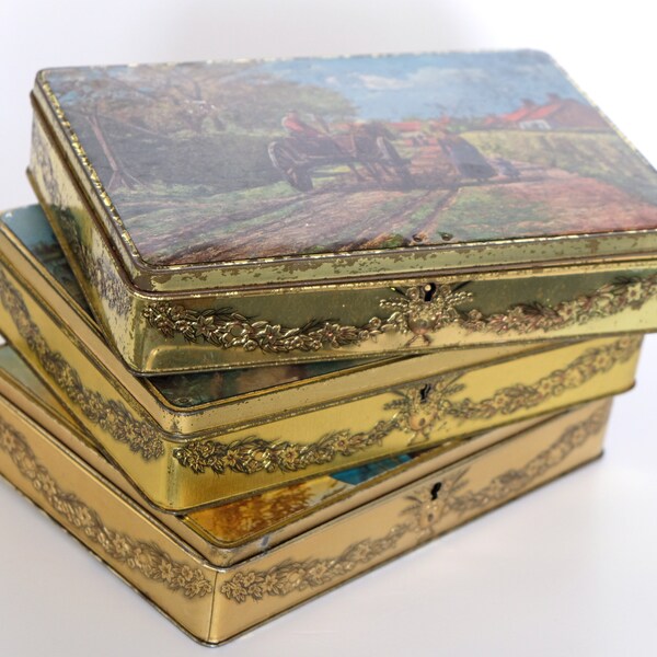 Tin Box Vintage - Etsy
