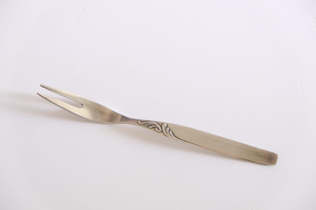 1 Hors D 'oeuvres Fork Antique Art Nouveau Silver Hallmarked 100 Silver ...