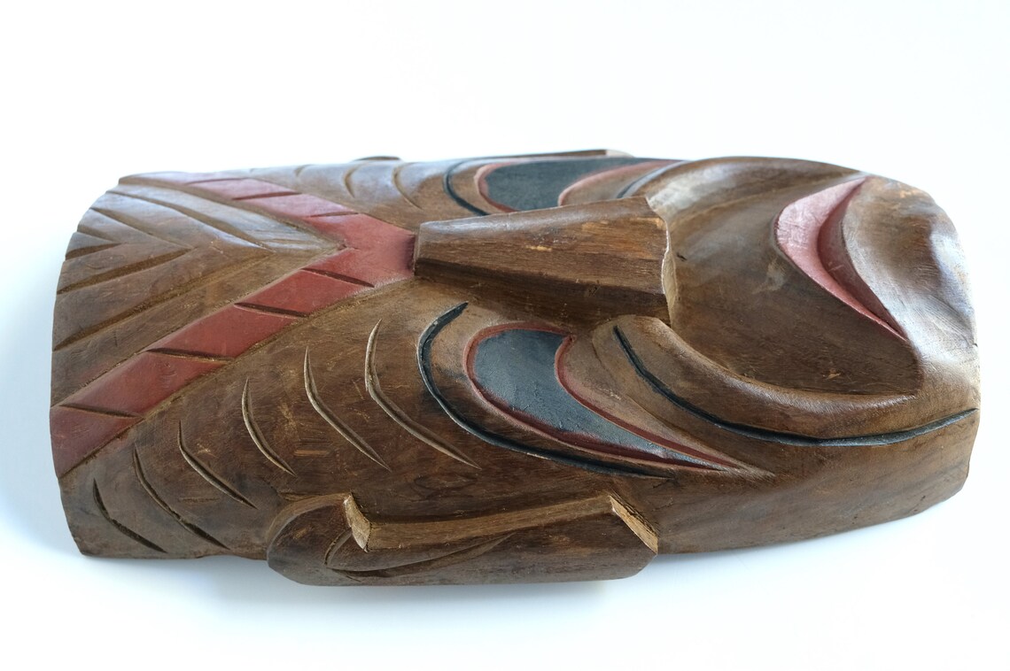 Vintage Mask Wooden Mask Face Wall Decoration Art Object Stylized Wood ...