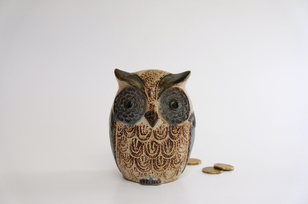 Vintage 60s Napcoware Japan Money Box Owl Rare! Handmade Hand Painted ...